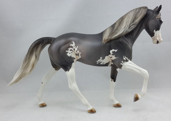 FREEDOM - Gray Pinto Tennessee Walker Model Horse - Stone Horses