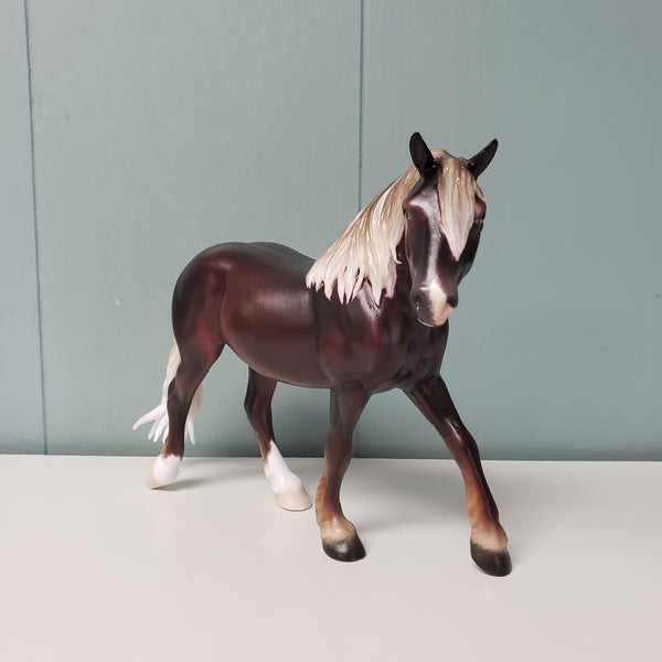 Kirsche OOAK Dappled Dark Liver Chestnut Black Forest Draft Custom Dra ...