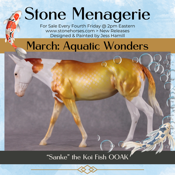 "Sanke" OOAK Koi Inspired Pebble Mule by Jess Hamill - Stone Horses