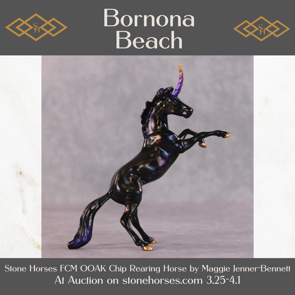 "Bornona Beach" OOAK Unicorn Rearing Chip By Maggie Jenner-Bennett ...