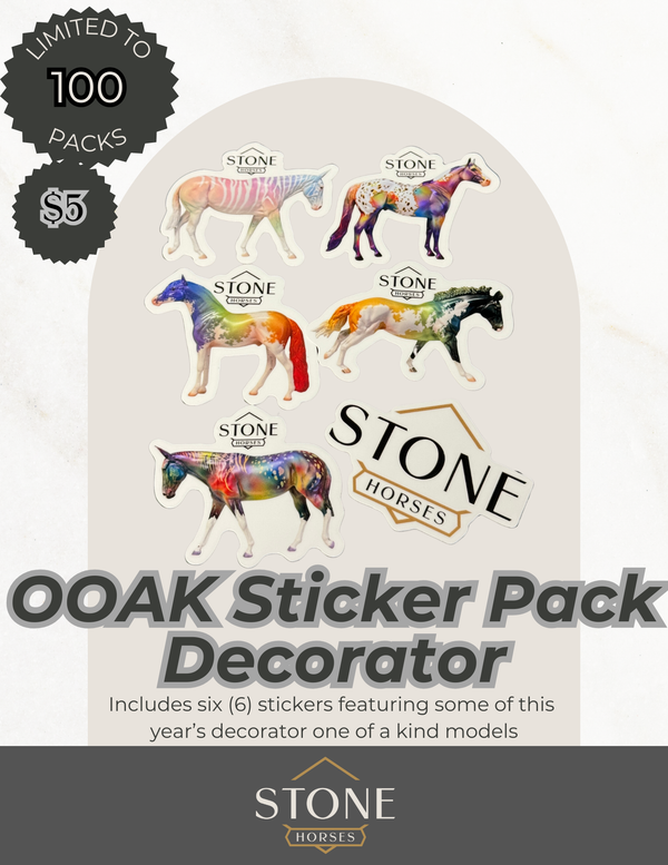 2024 Decorator Run Sticker 6-Pack Stickers - Stone Horses