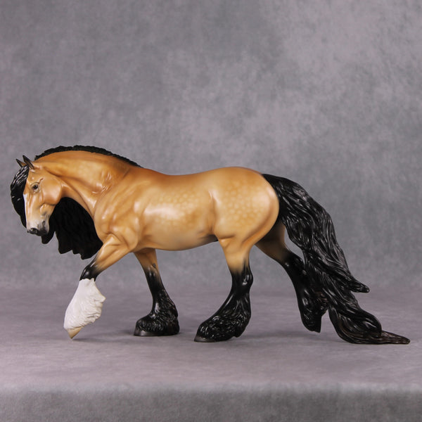 Leo OOAK Dappled Buckskin Irish Cob By Angela Marleau HS24 - Stone Horses