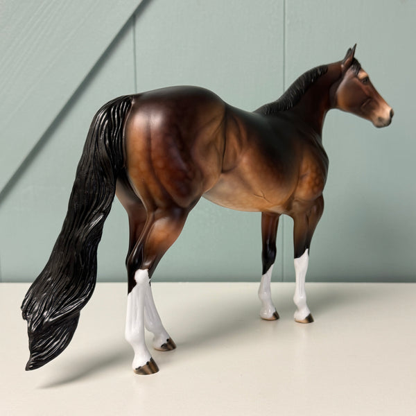 Ponder OOAK Dappled Bay Ideal Stock Horse By Dawn Quick EQ24 - Stone Horses
