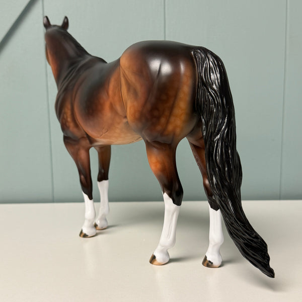 Ponder OOAK Dappled Bay Ideal Stock Horse By Dawn Quick EQ24 - Stone Horses
