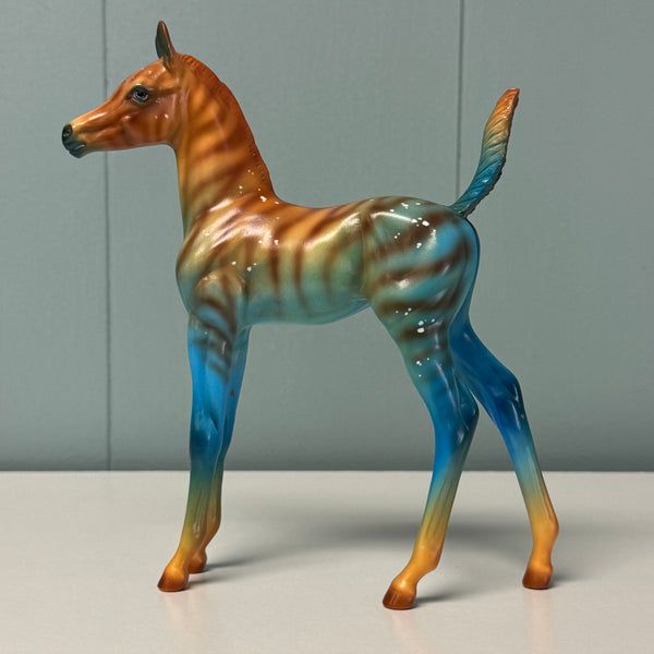 Akzidenz OOAK Deco Zebra Arab Foal By Jess Hamill EQ24 - Stone Horses