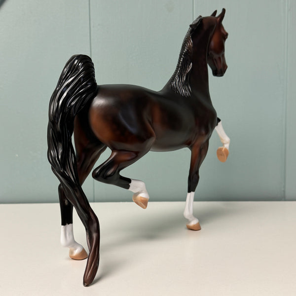 Woody OOAK Dappled Dark Bay W/ Markings Saddlebred By Julie Kiem EQ24 ...