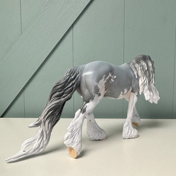 Remnant OOAK Grey Sabino Irish Cob Horse By Jess Hamill EQ24 - Stone Horses