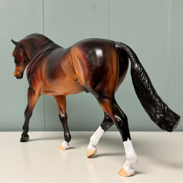 Kodiak OOAK Dappled Bay Irish Draught By Dawn Quick EQ24 - Stone Horses