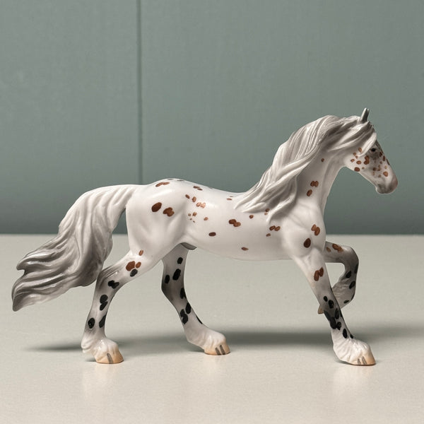 Ferrous OOAK Bay Appaloosa Friesian Chip By Jess Hamill EQ24 - Stone Horses