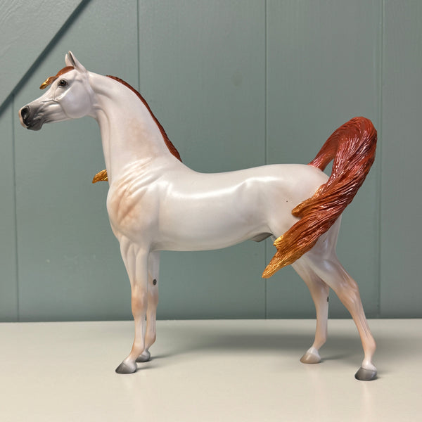 Luxor OOAK Fleabitten Dappled Chestnut Grey W/ Dyed Tail Arabian By El ...