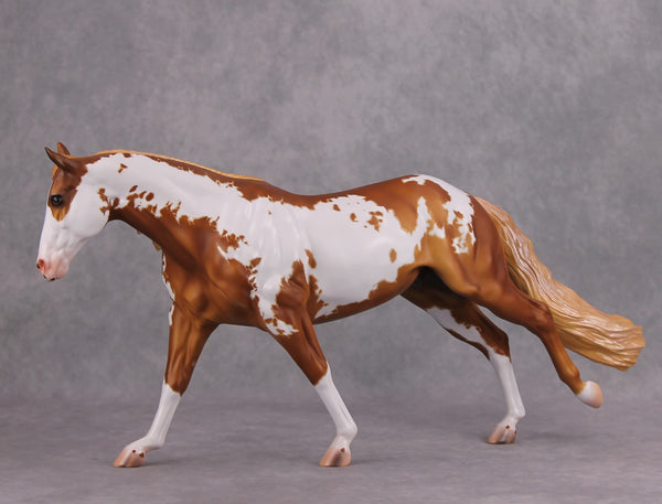 Cade OOAK Flaxen Chestnut Frame Overo Custom Running Stock Horse By Ca ...