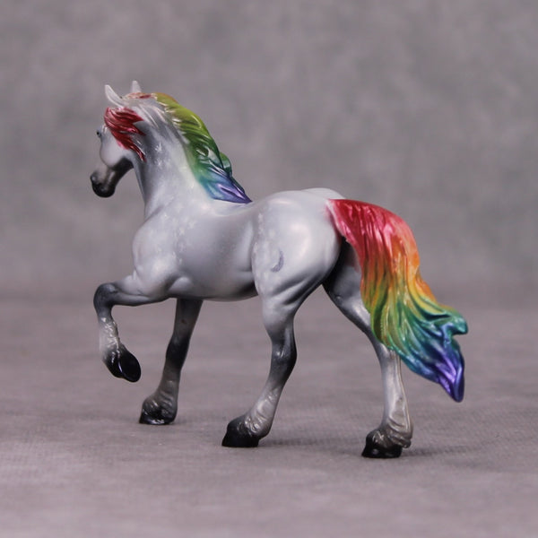 Silvermoon OOAK Deco Dapple Grey Rainbow Friesian Chip By Pernille For ...