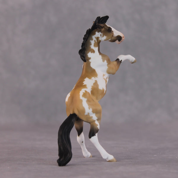 "Frenchie" OOAK Rearing Chip By Maggie Jenner-Bennett - Stone Horses