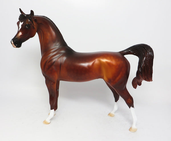 BARRICK~OOAK DAPPLE CHESTNUT ARABIAN MODEL HORSE BY DAWN QUICK QHC17 ...