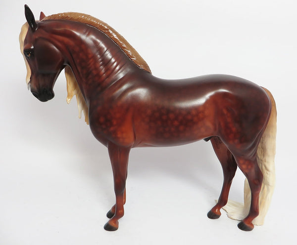 DYNAMITE SHACK-OOAK CUSTOM BURGUNDY DAPPLE CHESTNUT ANDALUSIAN BY SHER ...