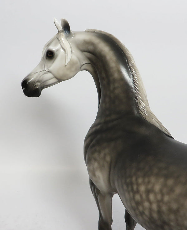 LEFTY ROGAN - OOAK STAR DAPPLE GREY ARABIAN MODEL HORSE BY SHERYL ...