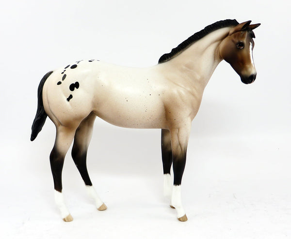 CIARA-OOAK VARNISH ROAN APPALOOSA WEANLING MODEL HORSE BY SHERYL LEISU ...