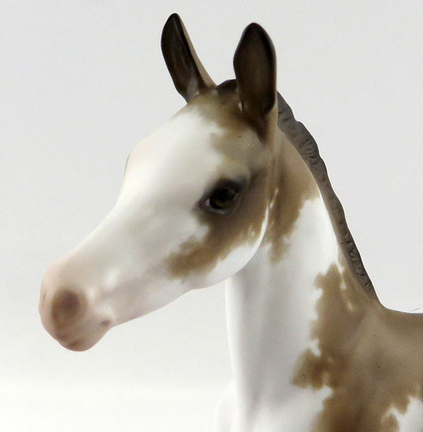 ELIZABETH-OOAK SPLASH WHITE OVERO ARABIAN FOAL MODEL HORSE BY SHERYL L ...