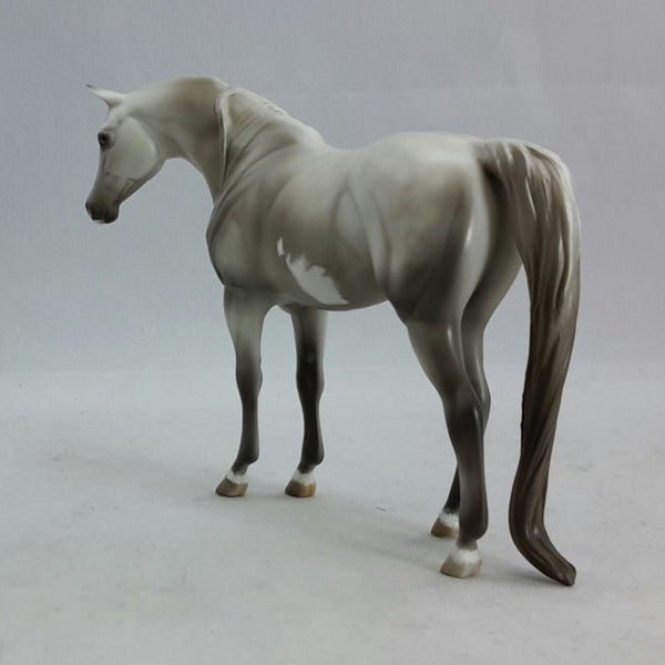 MADAME SECRETARY - OOAK Gray Sabino Model Horse Pebbles - Stone Horses