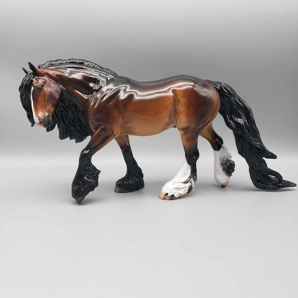 Maddox OOAK Dappled Bay Irish Cob By Caroline Boydston - Stone Horses