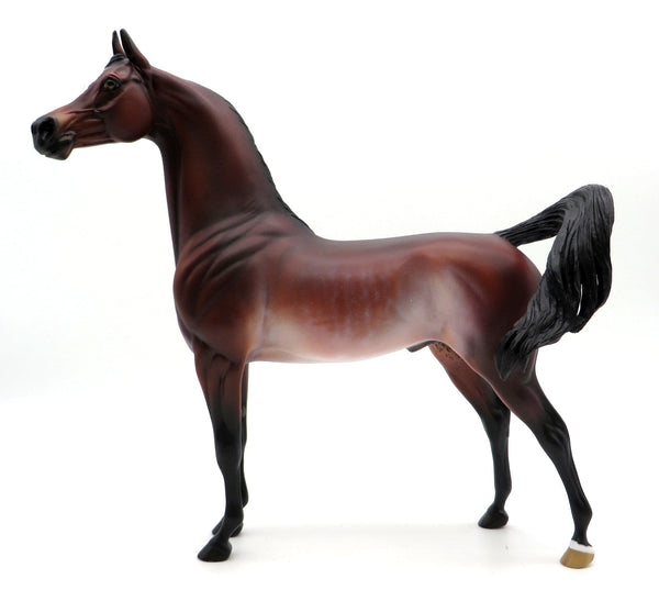 Peyton-OOAK Bay Rabicano Arabian STONE BOWL V - Stone Horses