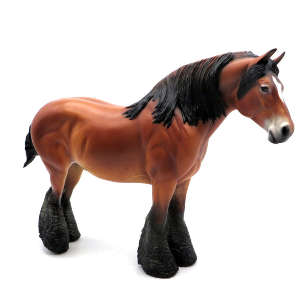 Baby Face Nelson-Primitive Bay Heavy Draft Mare Painted by Carrie Kell ...
