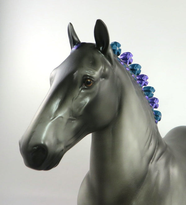 ARTEX-OOAK DAPPLE GREY TROTTING DRAFTER MODEL HORSE BY KAYLA 2/27/20 ...