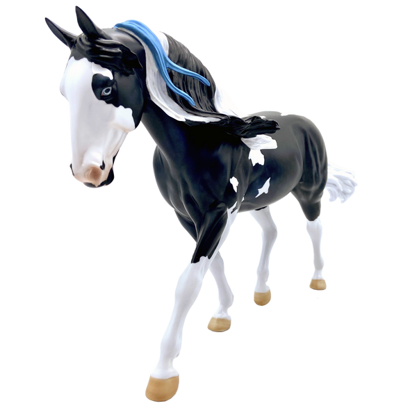 Big Blue LE-20 NO ETCHING Black and White Pinto Irish Draft Painted by ...