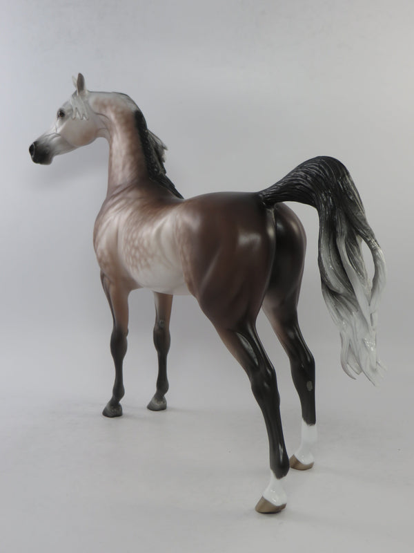 WILLARD - OOAK DARK ROSE GREY ARABIAN MODEL HORSE BY SHERYL LEISURE EQ ...