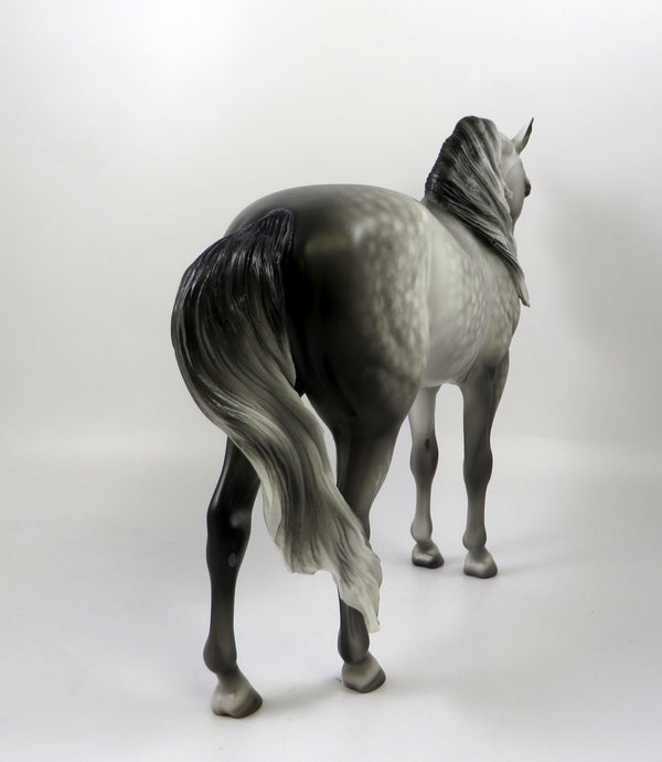 ABELARDO-OOAK STAR DAPPLE GREY ANDALUSIAN MODEL HORSE BY SHERYL LEISUR ...