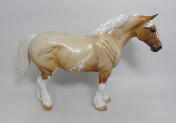 KEYHOLE-OOAK PALOMINO ROAN PINTO HEAVY DRAFT MARE MODEL HORSE 7/23/18 ...