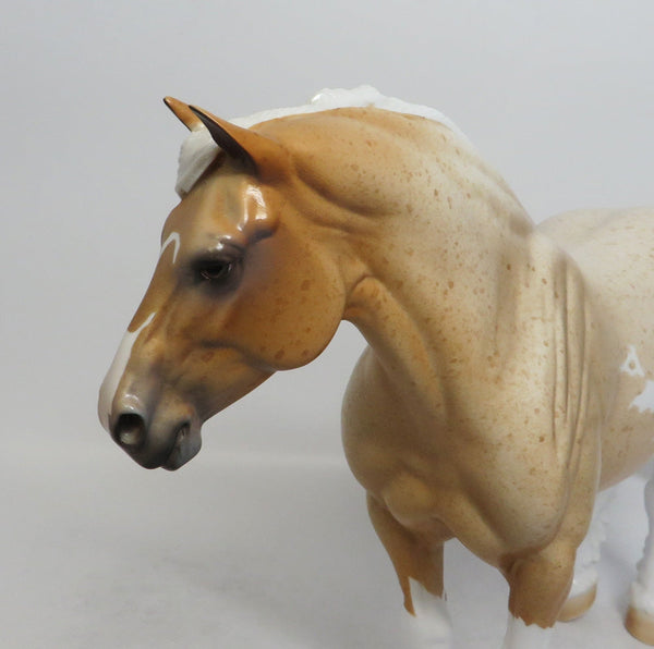 KEYHOLE-OOAK PALOMINO ROAN PINTO HEAVY DRAFT MARE MODEL HORSE 7/23/18 ...