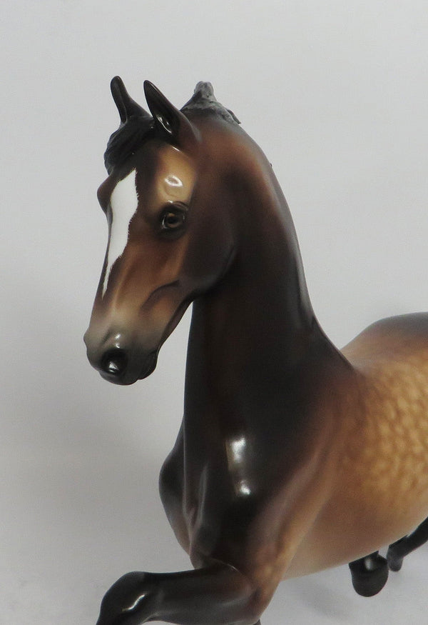 BAUM KUCHEN-OOAK SOOTY GOLDEN BAY SADDLEBRED MODEL HORSE BY SHERYL ...