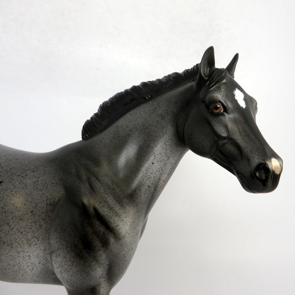 FUMBLE- OOAK BLUE ROAN ISH CUSTOM BY DAWN QUICK SB19 - Stone Horses