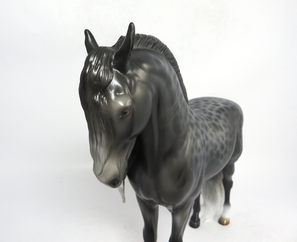 NIBBLES- OOAK REVERSE DAPPLED ANDALUISAN BY AUDREY DIXON SB19 - Stone Horses