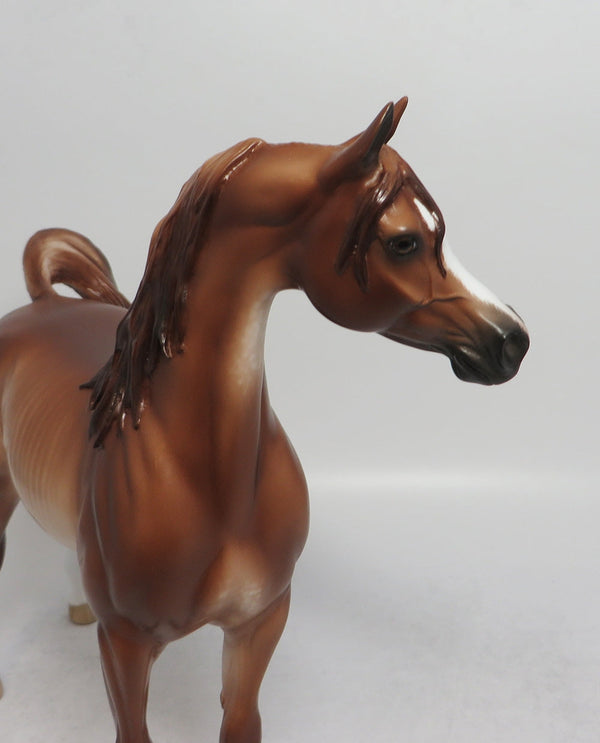 MACARON-OOAK CHESTNUT RABICANO ARABIAN MODEL HORSE BY SHERYL LEISURE 6 ...