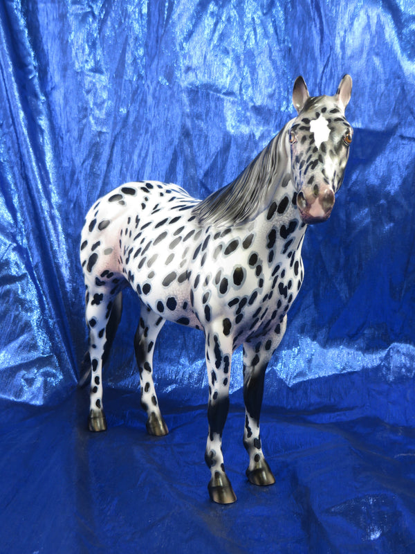 EMILIO-OOAK LOUD LEOPARD APPALOOSA ISH MODEL HORSE BY AUDREY DIXON EQ ...