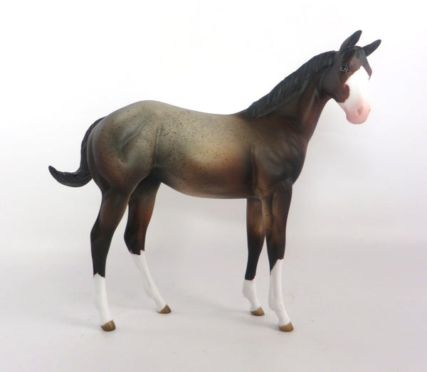 KIT KAT-OOAK BAY ROAN WEANLING MODEL HORSE 12/17/19 - Stone Horses